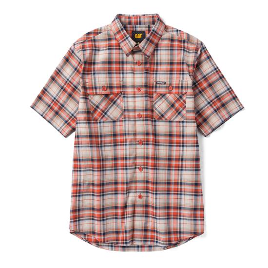 CAT 1020005 - Plaid Short Sleeve Work Shirt | Dungarees
